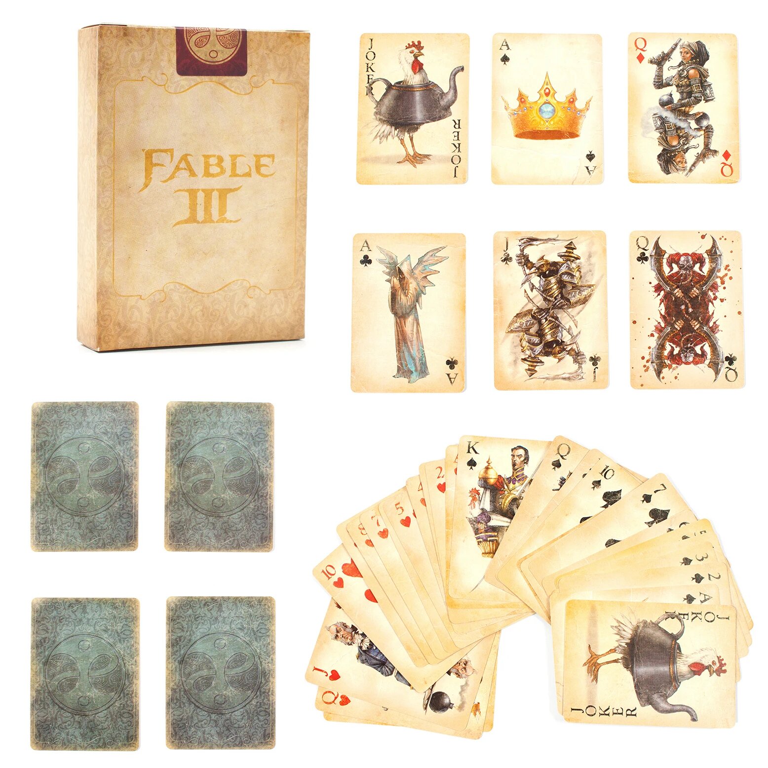 Игральные карты FABLE 3, винтаж, 1 set