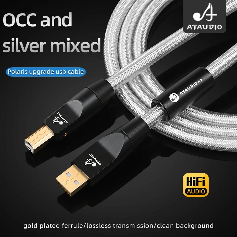 ATAUDIO USB Type-A - Type-B кабель Hi-Fi, 1.5 м — фото 1
