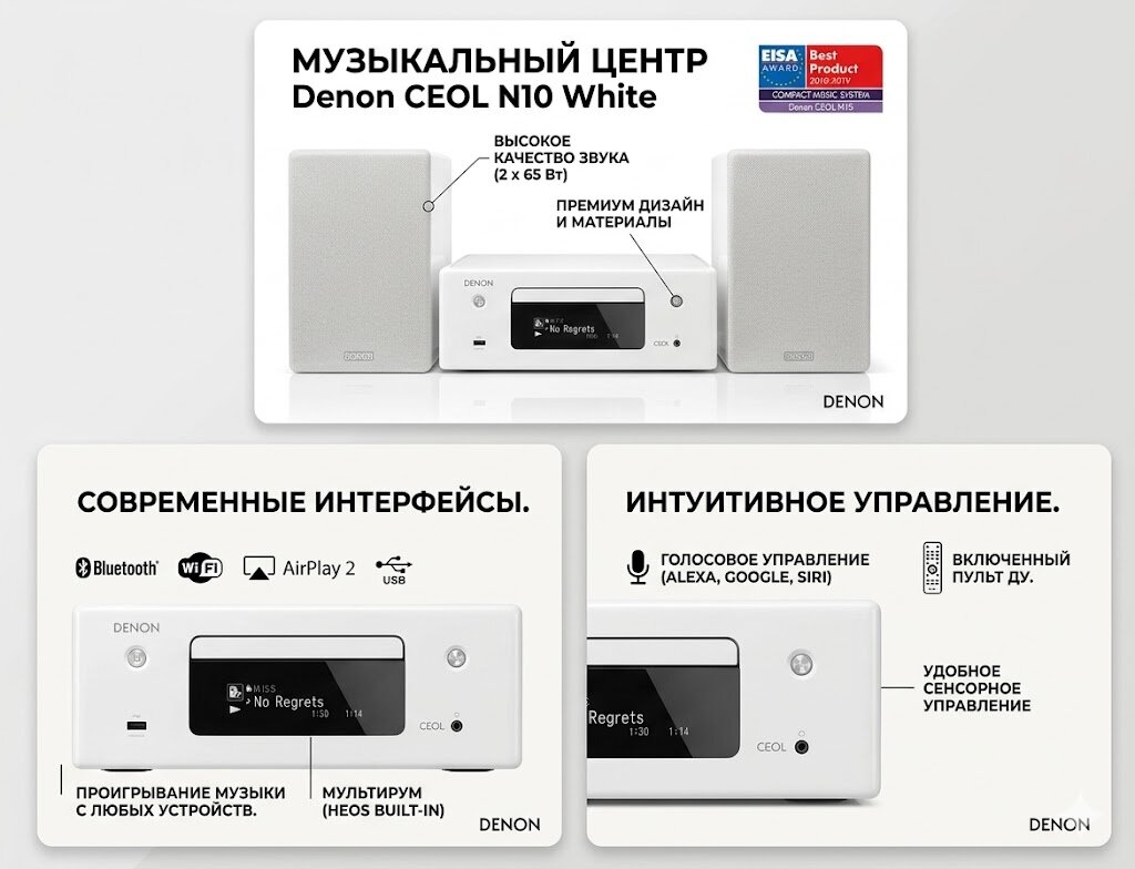 Музыкальный центр Denon CEOL N10 White
