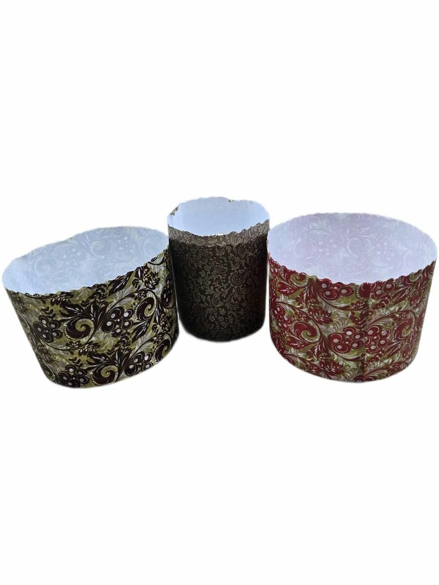 Формы 2 размера 3 вида : 6 больших ,3 маленьких 2 видов пасхальные "Микс" для выпечки Кулича из пергаментной бумаги ,(в наборе 9 шт )