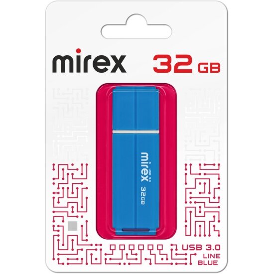 Флэш накопитель Mirex 32 Гб LINE BLUE USB 3.0 (13600-FM3LBU32)