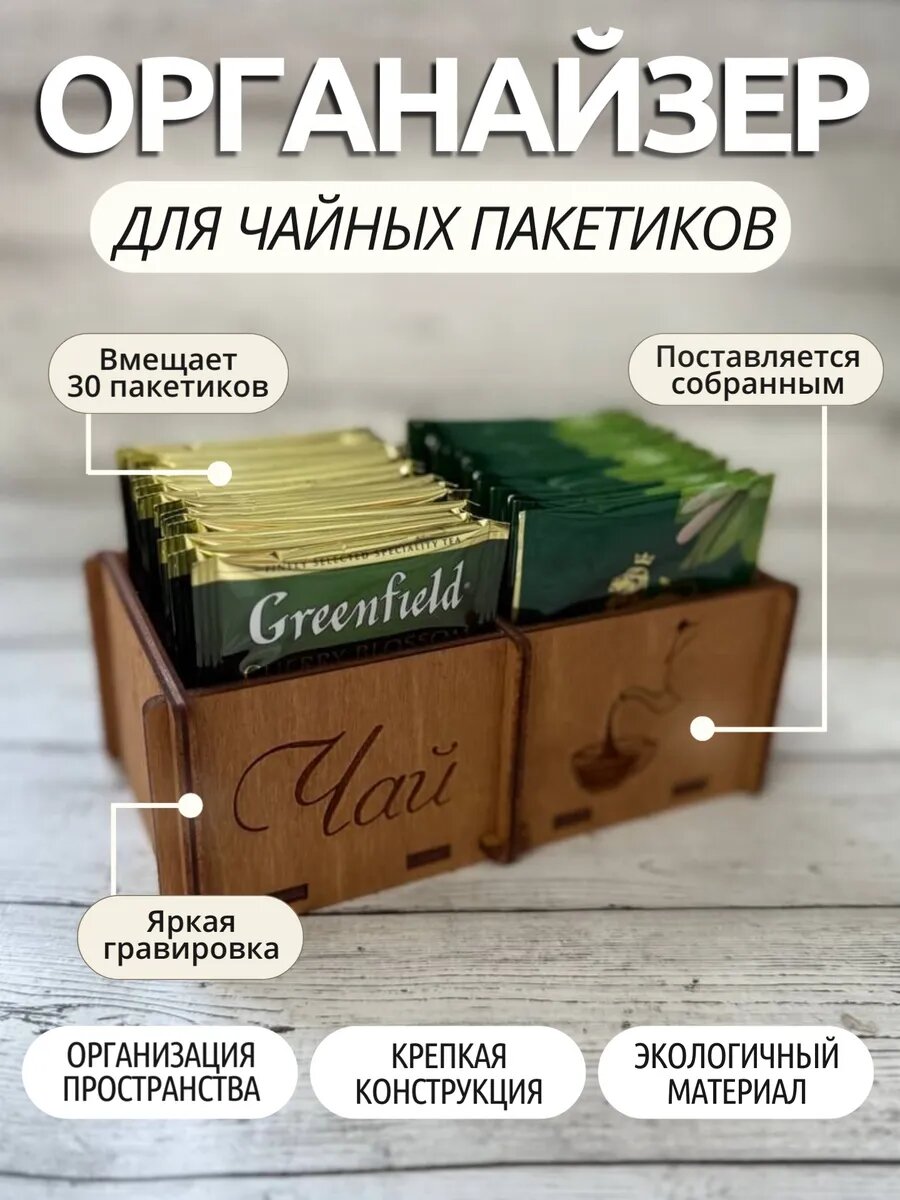 Подставка органайзер для чайных пакетиков