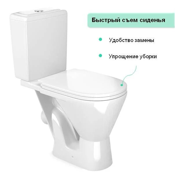 Унитаз-компакт напольный Gesso Атлас Home De Luxe 9 019 219 с микролифтом, антивсплеск, фарфоровый, белый, глянцевый, овальный, с нижним подводом, сиденье для унитаза в комплекте