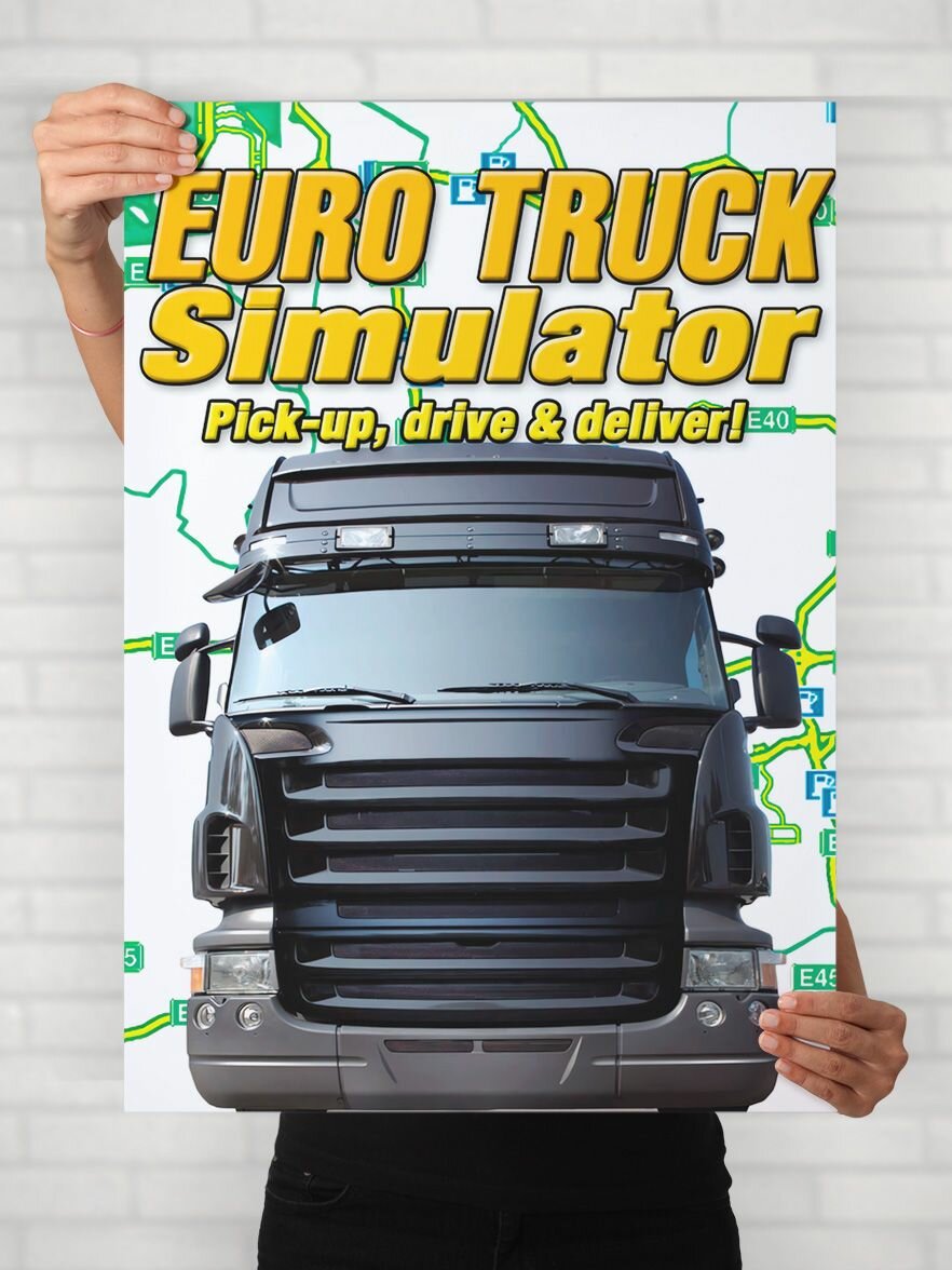 Плакат на стену для интерьера Евро Трак Симулятор (Euro Truck Simulator 2 - 7) - Постер по игре формата A2 (42x61 см)