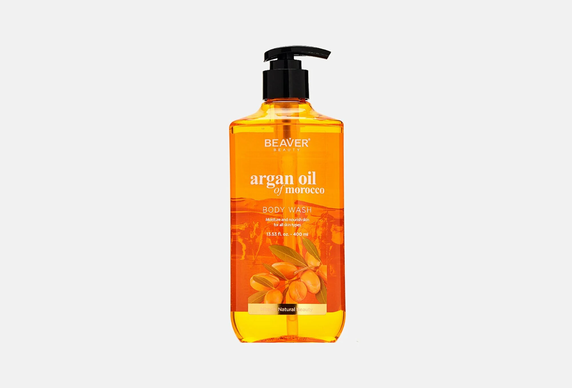 Гель для душа Beaver Argan Oil, универсальный, с аргановым маслом, 400мл