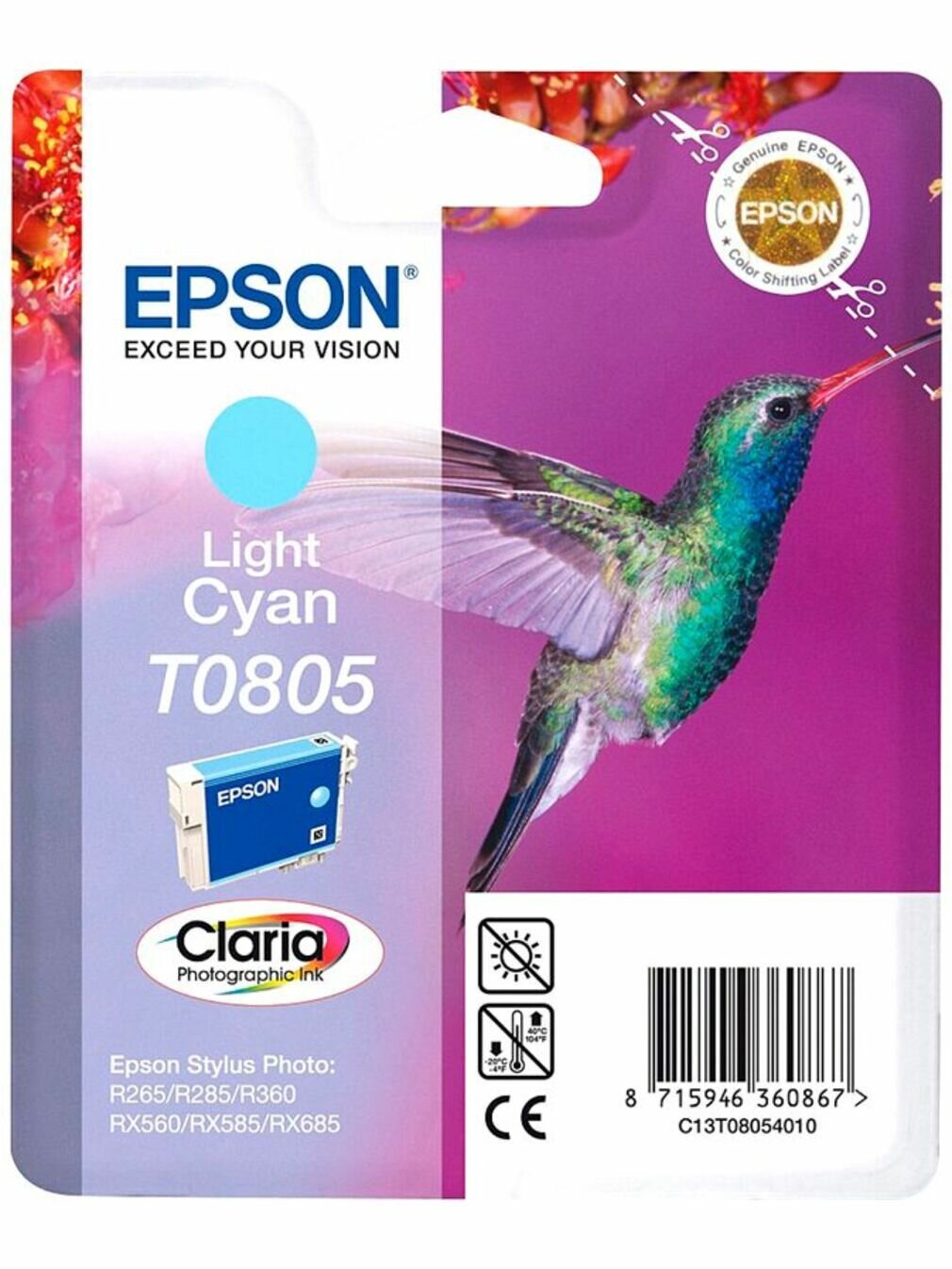 Картридж для струйного принтера EPSON T0805 Light Cyan (C13T08054011) PI