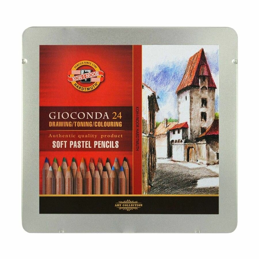 Пастель сухая в карандаше 24 цвета GIOCONDA Soft