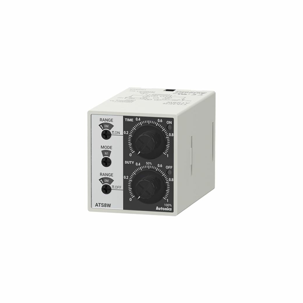 Аналоговый таймер Autonics ATS8W-41, двойной,8-кон, диап.0.1-1, 100-240В /24-240В, артикул (Вьетнам) 44021000110231