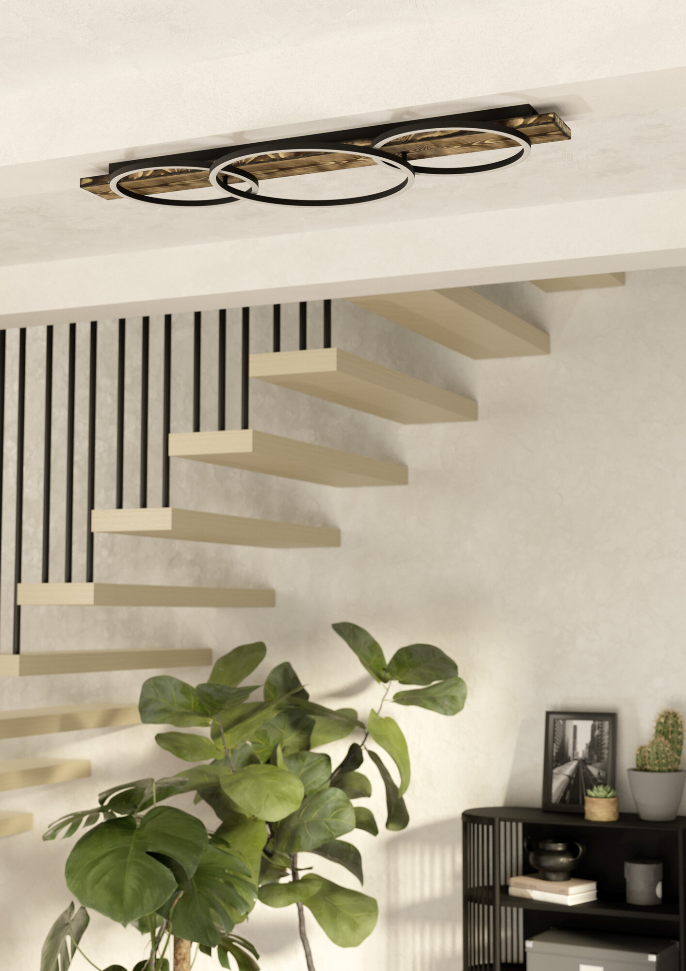 Светильник потолочный EGLO BOYAL 99413, LED, 3 плафона, теплый белый свет, IP20, 101 см х 40 см х 9,5 см