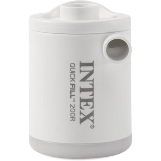 Насос электрический Intex 3.7В на аккумуляторах, с зарядкой от USB, светильник, 2 насадки в комплекте