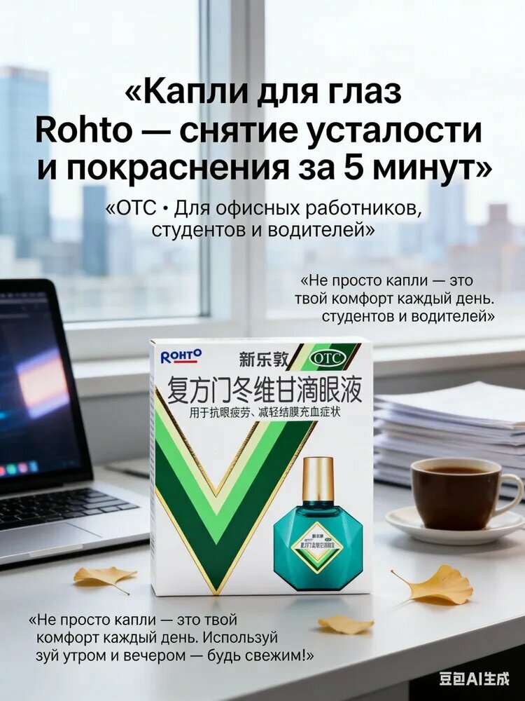 Капли для глаз с витаминами, от сухости, усталости