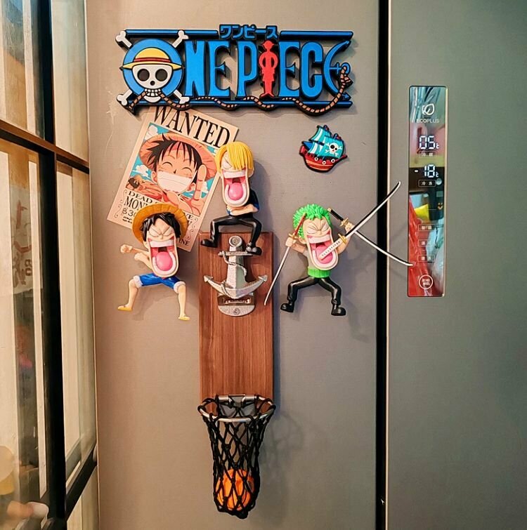 Наклейка на холодильник Ван-Пис One Piece Открывалка для пивных бутылок с наклейкой на холодильник Luffy