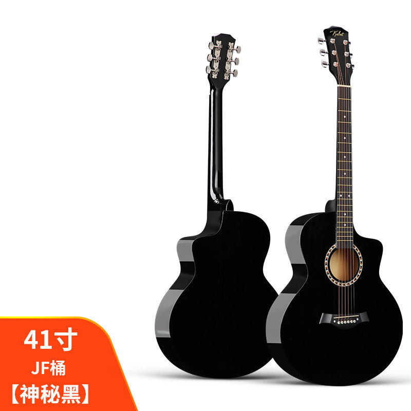 2026 Folk Guitar 41inch JF Guitar Factory Оптовая продажа гитар для начинающих, тренировочная гитара с цветными блоками, дорожная гитара для начинающих