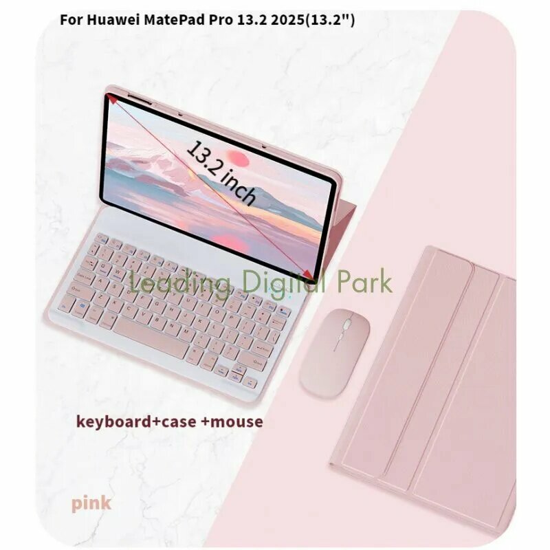 Совместимо с Huawei MatePad Pro 13.2 2025( 13.2inch )PaperMatte Edition, защитный чехол для планшета с магнитной клавиатурой поддерживает языки: английский + русский