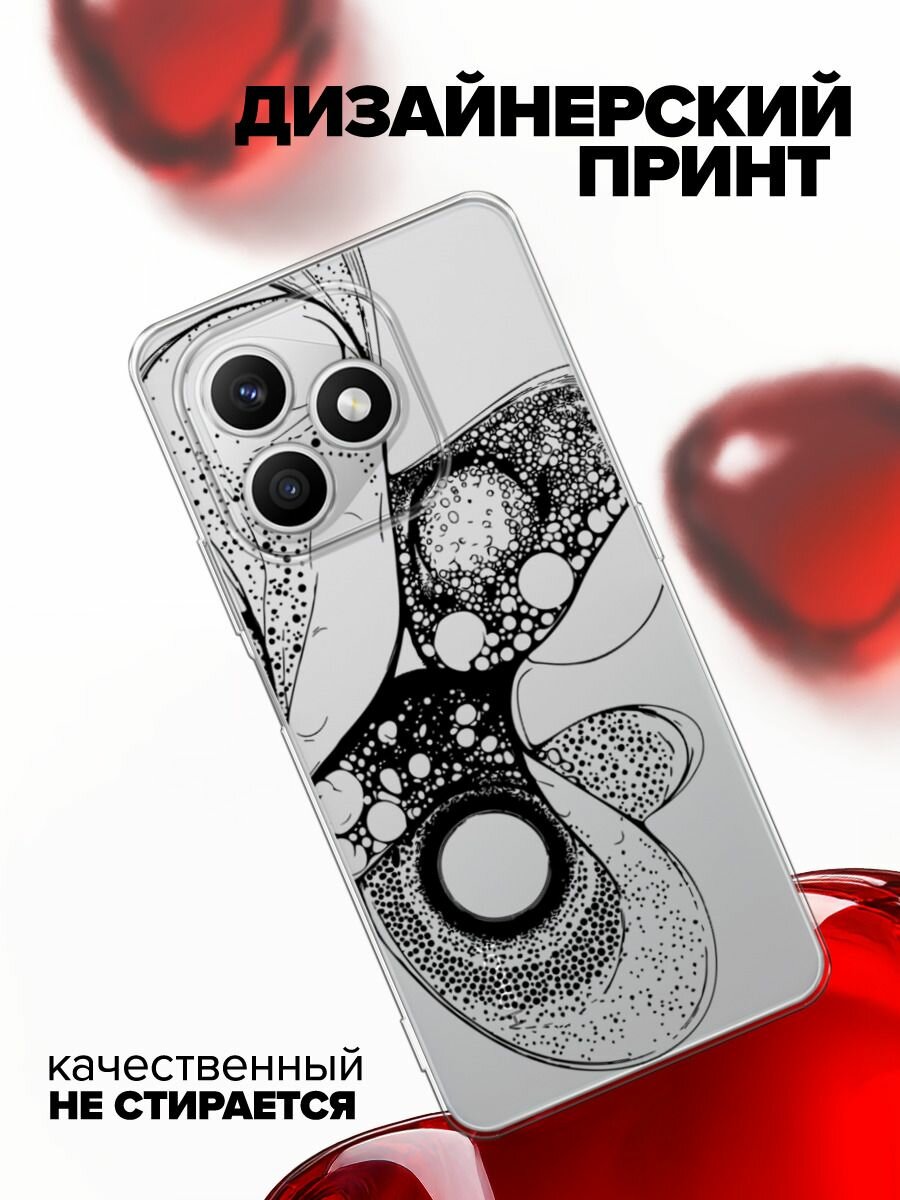 Чехол на Honor X8d / Хонор X8d с принтом Абстрактный линейный узор — фото 1