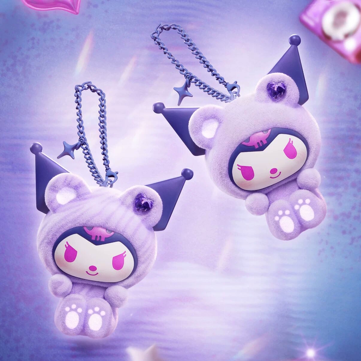 В наличии! Серия MINISO Sanrio Gem Forest: Флокированная подвеска-сюрприз в виде милой сумочки, подарок на день