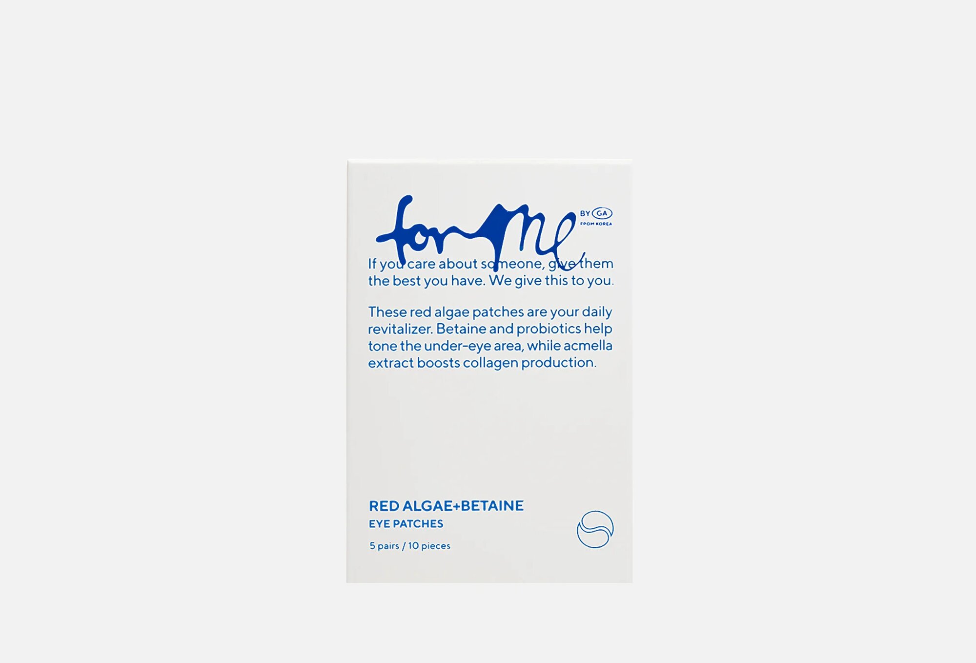 Патчи FOR ME by Gold Apple "RED ALGAE + BETAINE", гидрогелевые, для кожи вокруг глаз, 5 пар