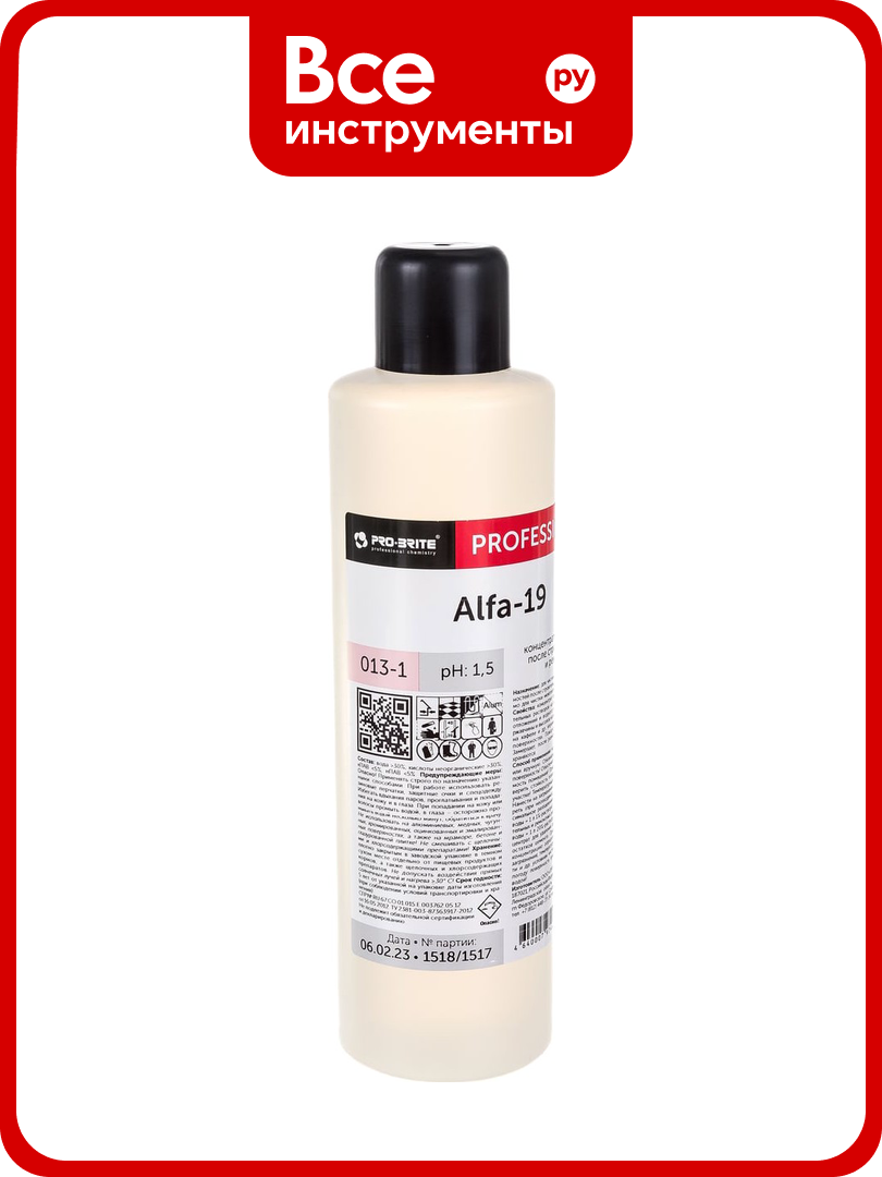 Концентрат для уборки после строительства и ремонта Pro-Brite ALFA-19 013-1