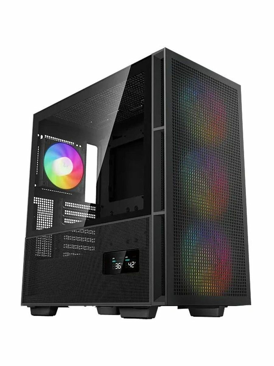 Корпус Deepcool CH560 Digital черный без БП ATX 8x120mm 3x140mm 1xUSB3.0 audio bott PSU