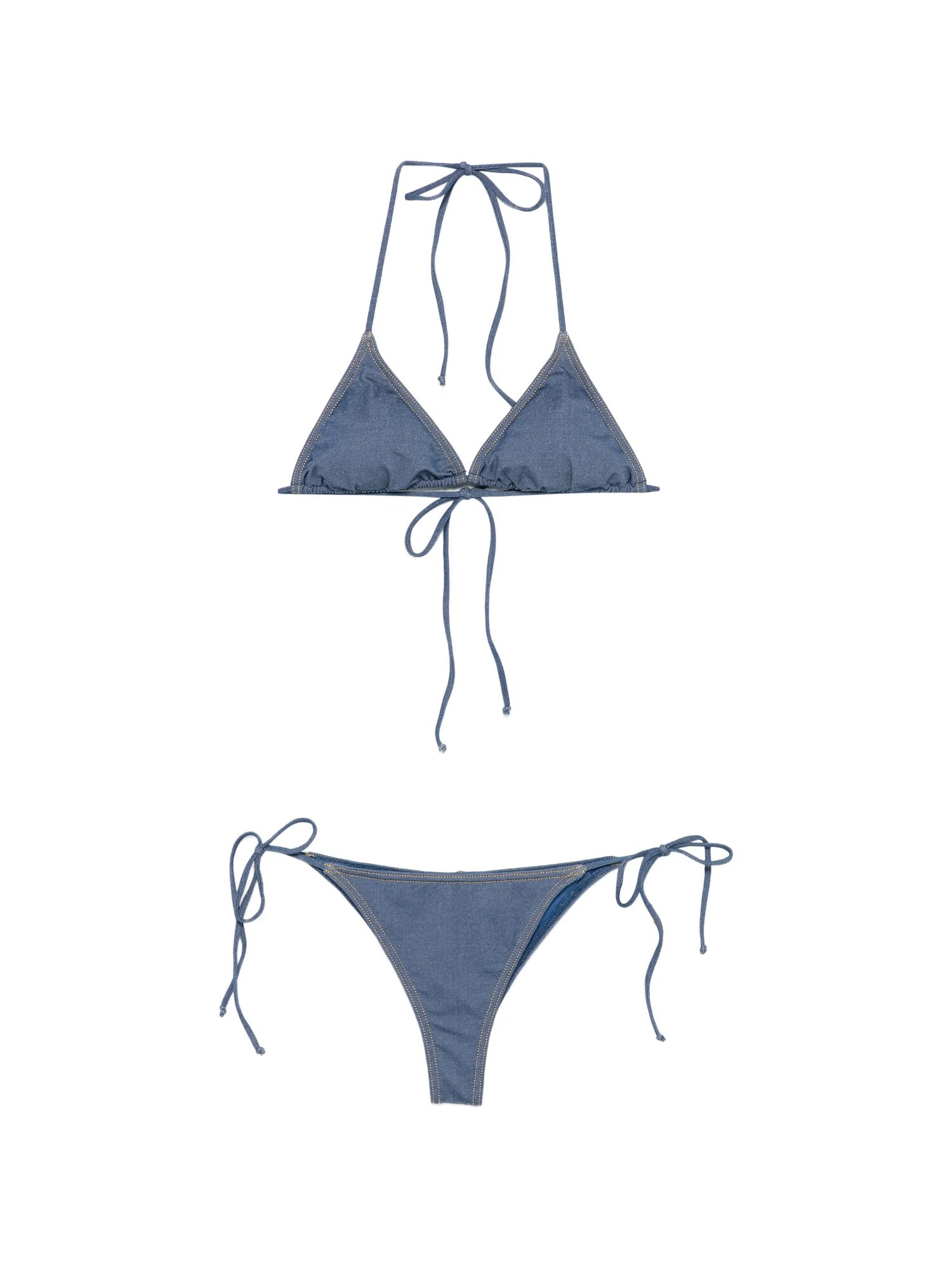 Купальник Denim-effect triangle bikini