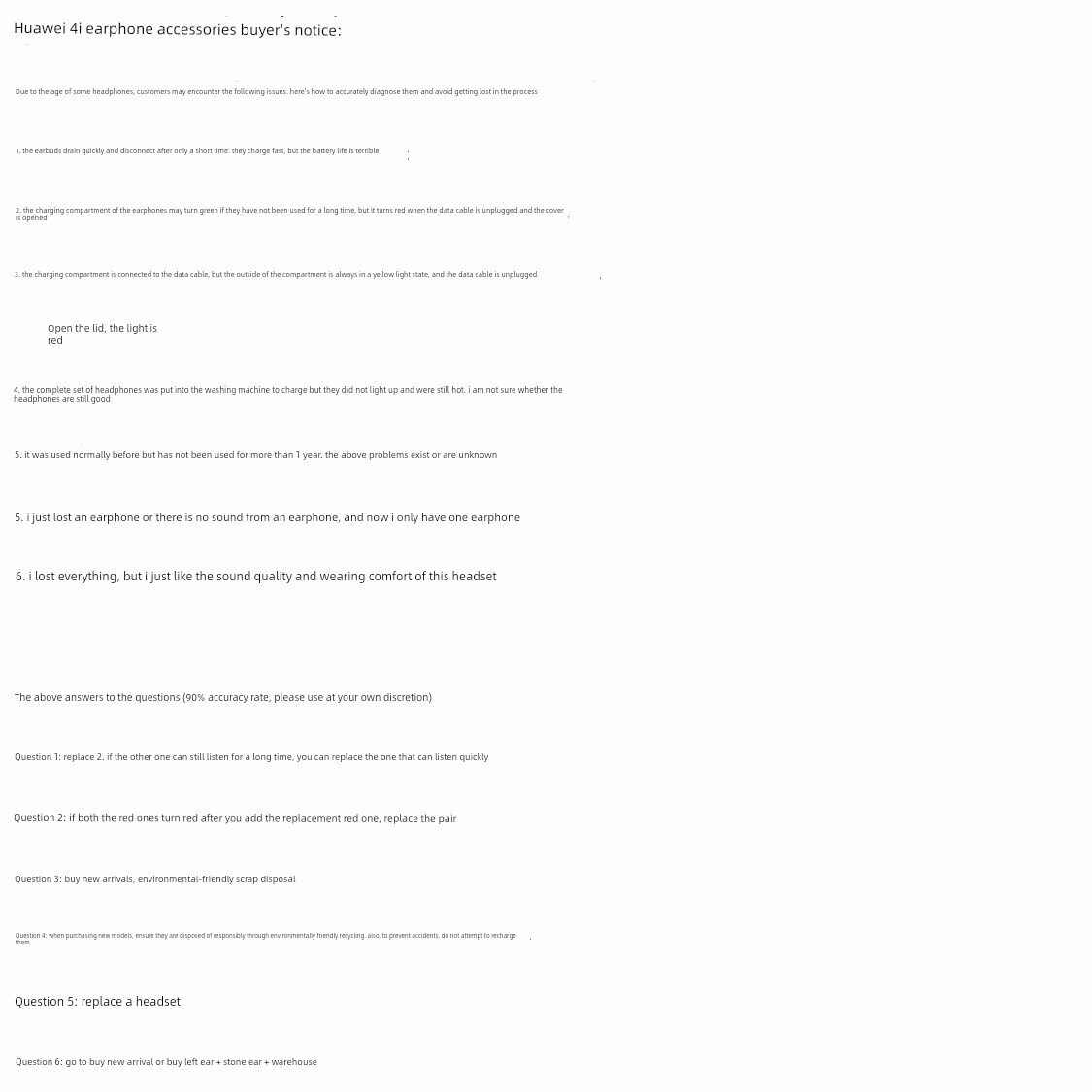 Беспроводные наушники Huawei/Huawei Freebuds4i, один левый наушник, один правый наушник, чехол для зарядки,