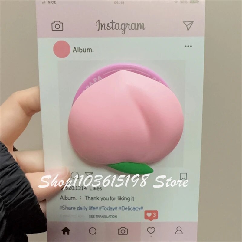 Силиконовый держатель для телефона, Griptok, розовый персик, CX-849