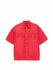 Рубашка 7 For All Mankind Logo-patch short-sleeve overshirt, размер M, red