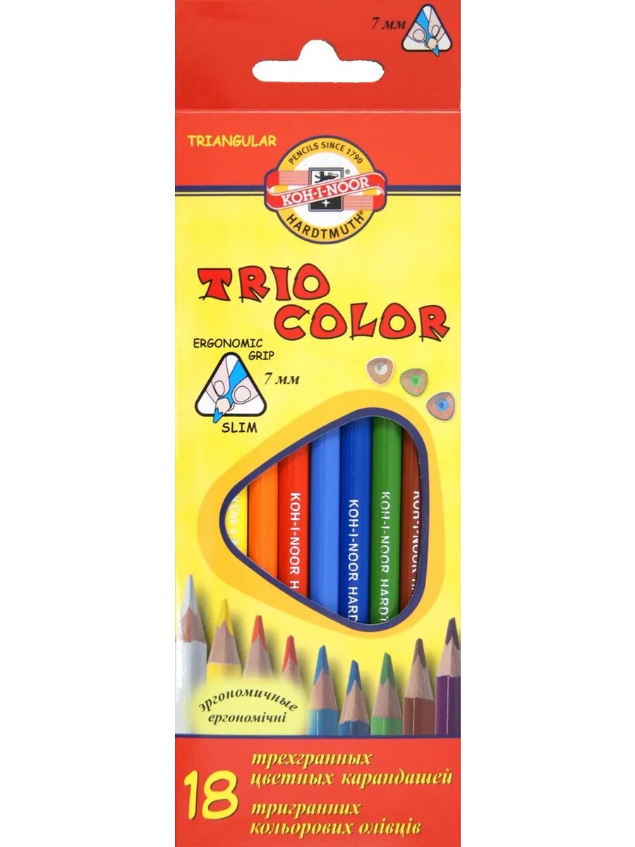 Набор карандашей 18 цветов Triocolor