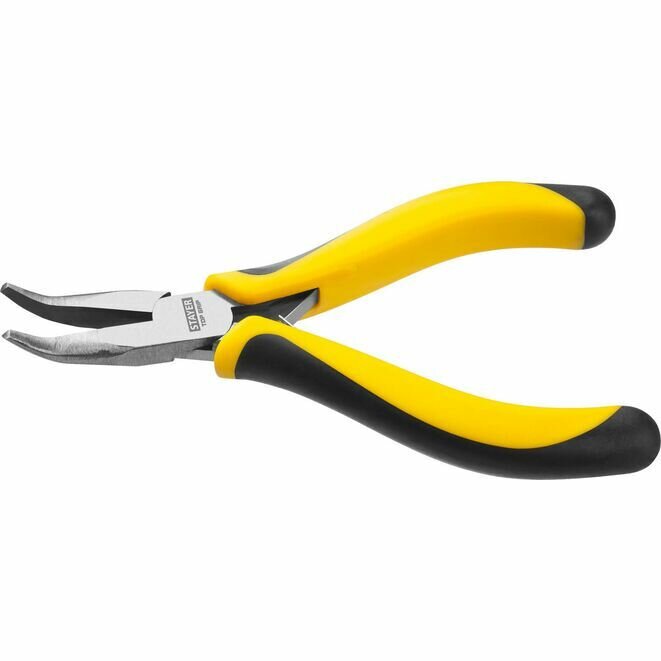 Тонкогубцы изогнутые TOPGrip STAYER 120 мм