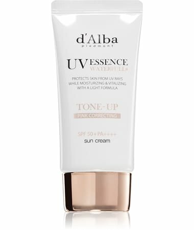 Крем для ухода за кожей d'Alba Waterfull Pink Correcting Tone-Up Sun Cream SPF 50+, розовый, 50 мл