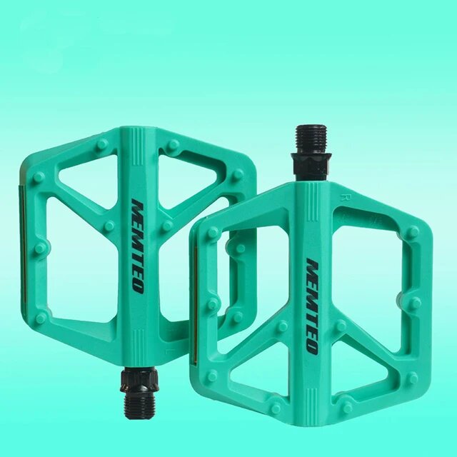 Плоские велопедали DU Nylon MEMTEO-Bianqi Green