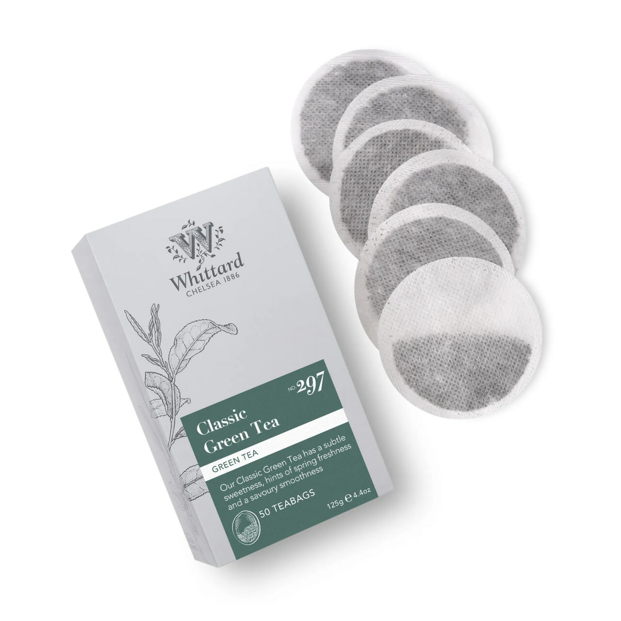 Whittard of Chelsea 1886 Зеленый чай в пакетиках Classic Green Tea 50шт