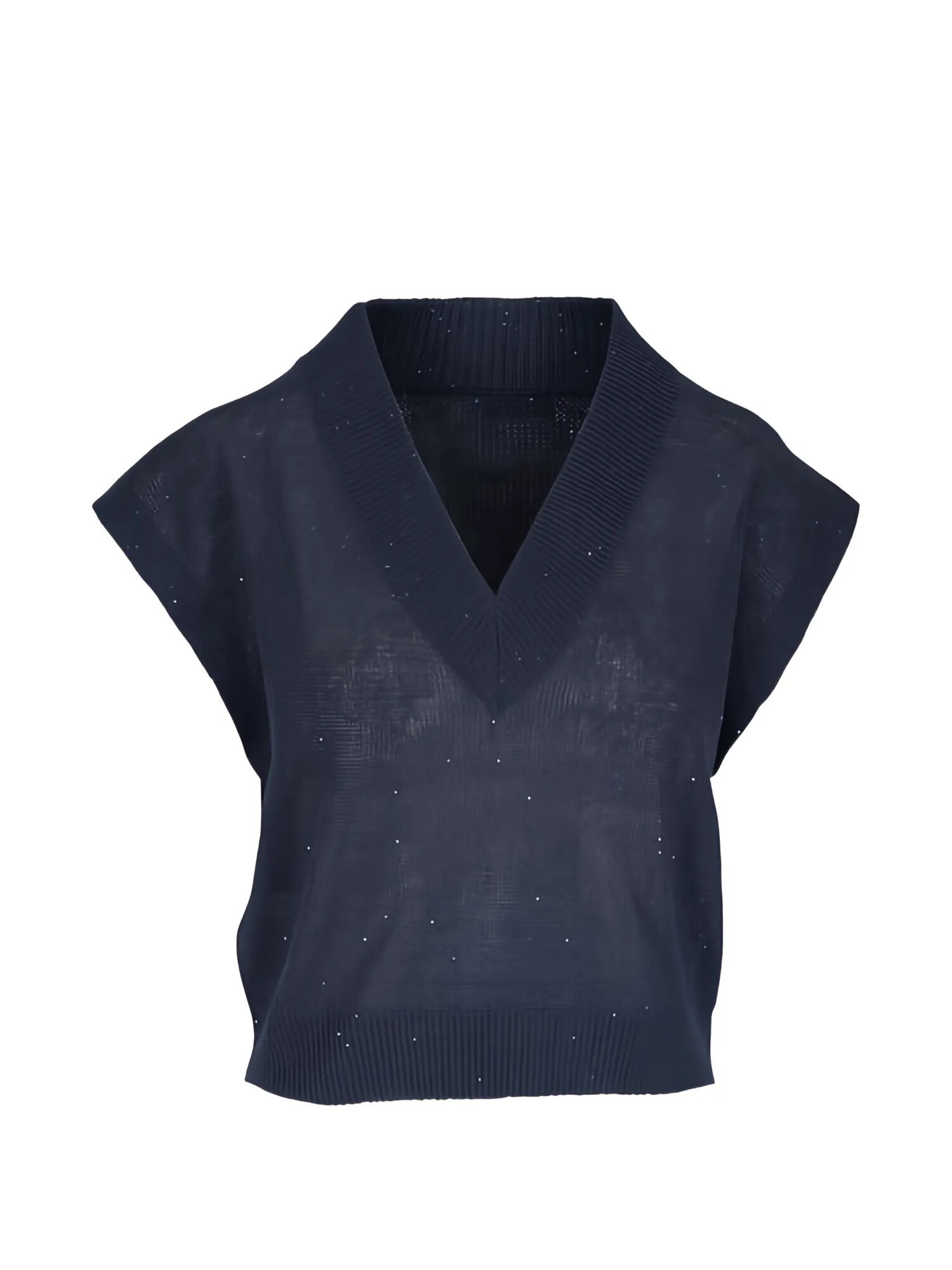 Свитер Sequin-embellished V-neck sleeveless sweater