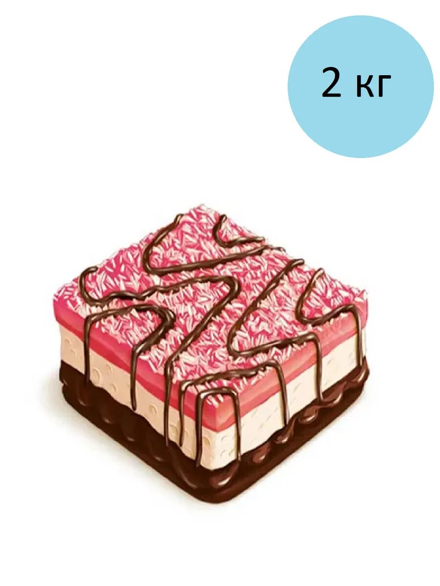 Сибирь Печенье Лолита с суфле и мармеладом, клубникой, 2 кг