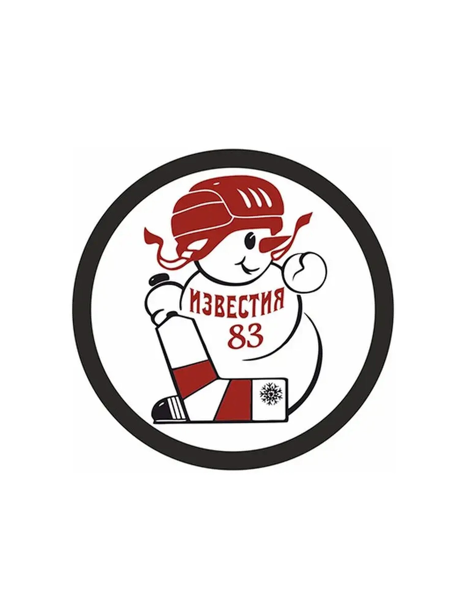 Шайба Sportfanat Известия 83, резина, диаметр 76 мм, цвет черный