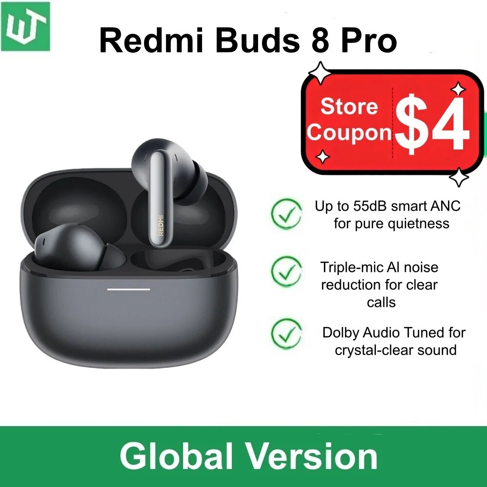 Redmi Buds 8 Pro, White, Global Version — фото 1
