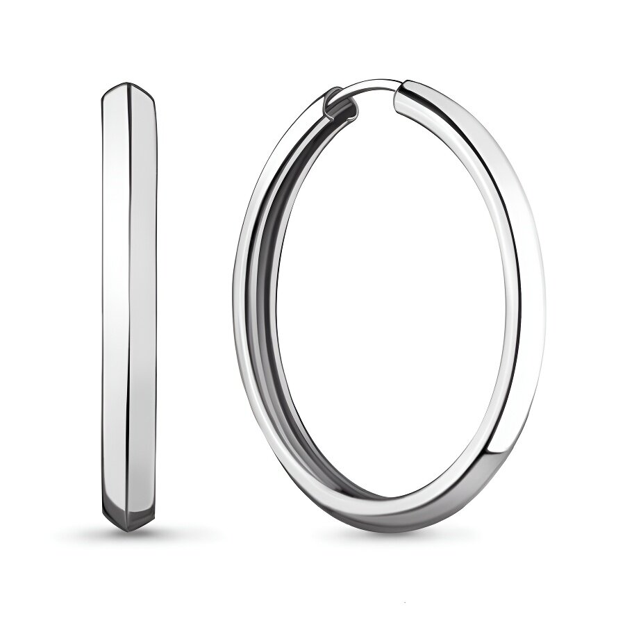 Серьги конго Яхонт, серебро, 925 проба