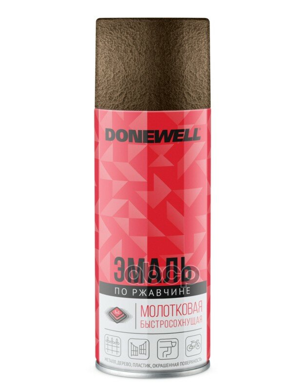 Эмаль по ржавчине молотковая Чёрная медь 520 мл DONEWELL DW-3015 DONEWELL арт. DW-3015