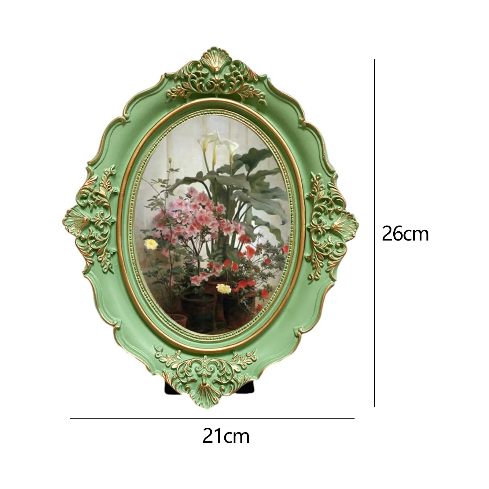Фоторамка homyl овальная винтажная Green 7inch