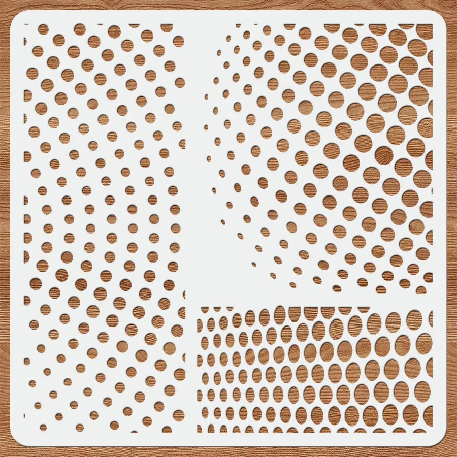 Многоразовый трафарет в горошек 11,8x11,8 дюймов
