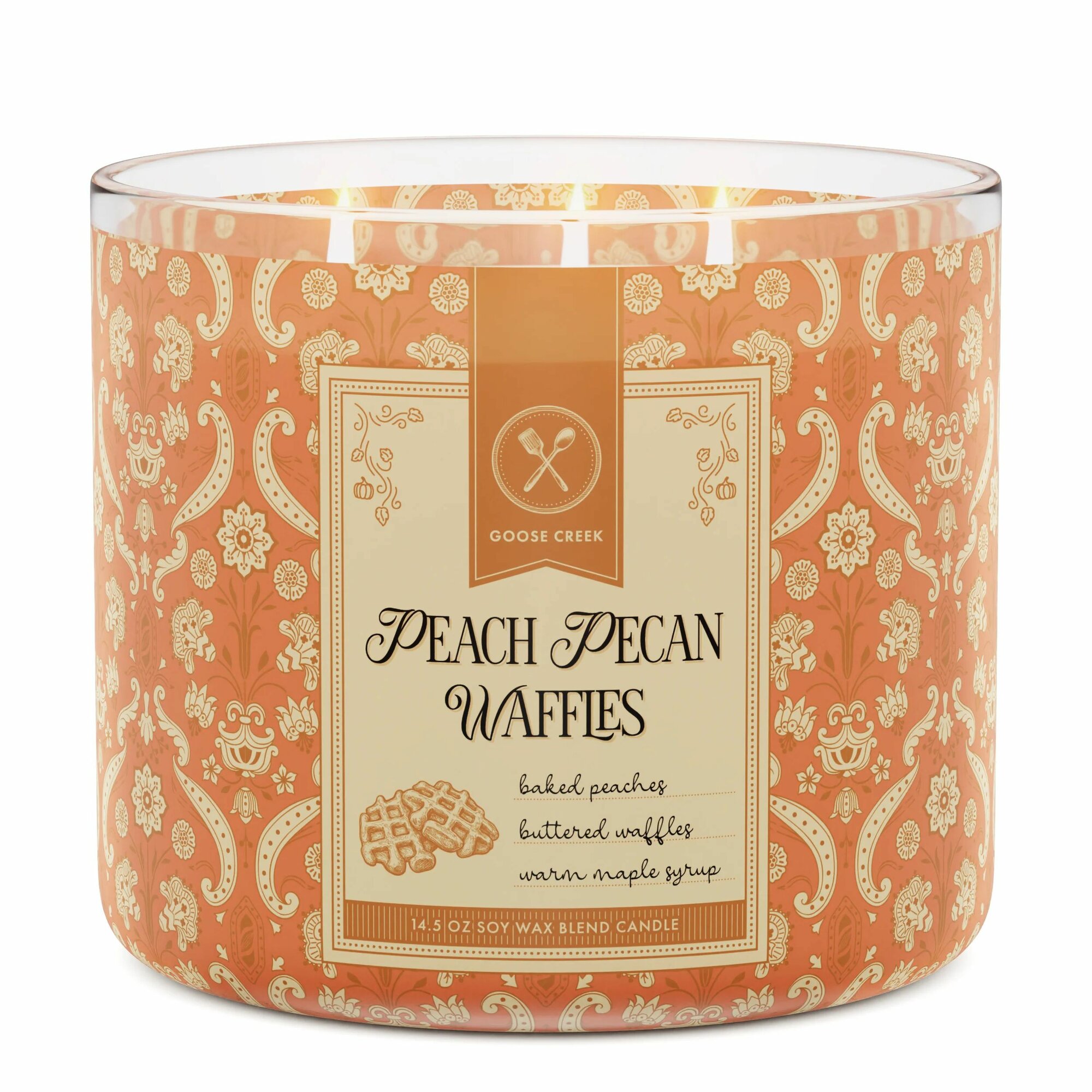 Goose Creek ароматическая свеча 3х фитильная Peach Pecan Waffles