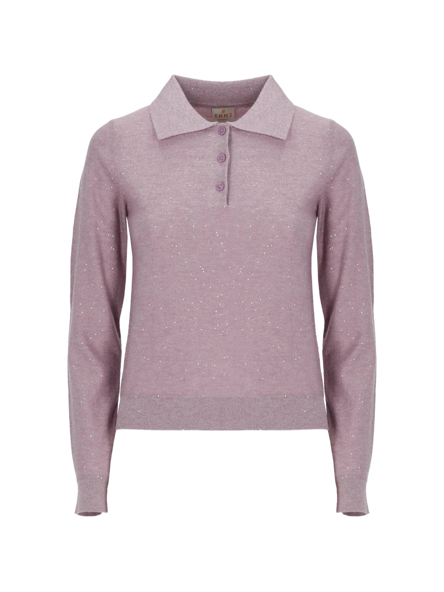 Топ EMMABATE sequin-embellished polo top
