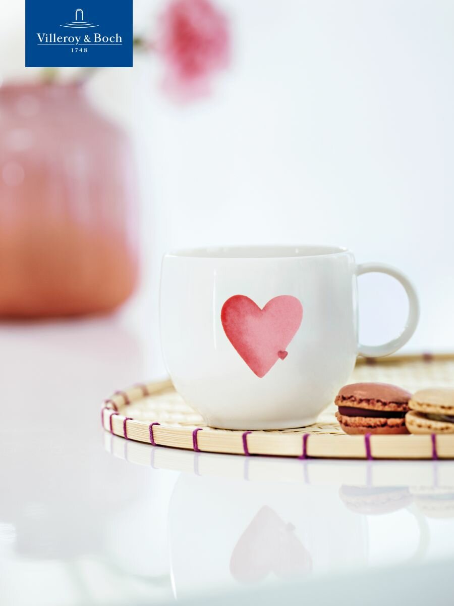 Кружка 350 мл Посылаю любовь, With Love, Villeroy & Boch, Премиум-Фарфор подарочная с любовью