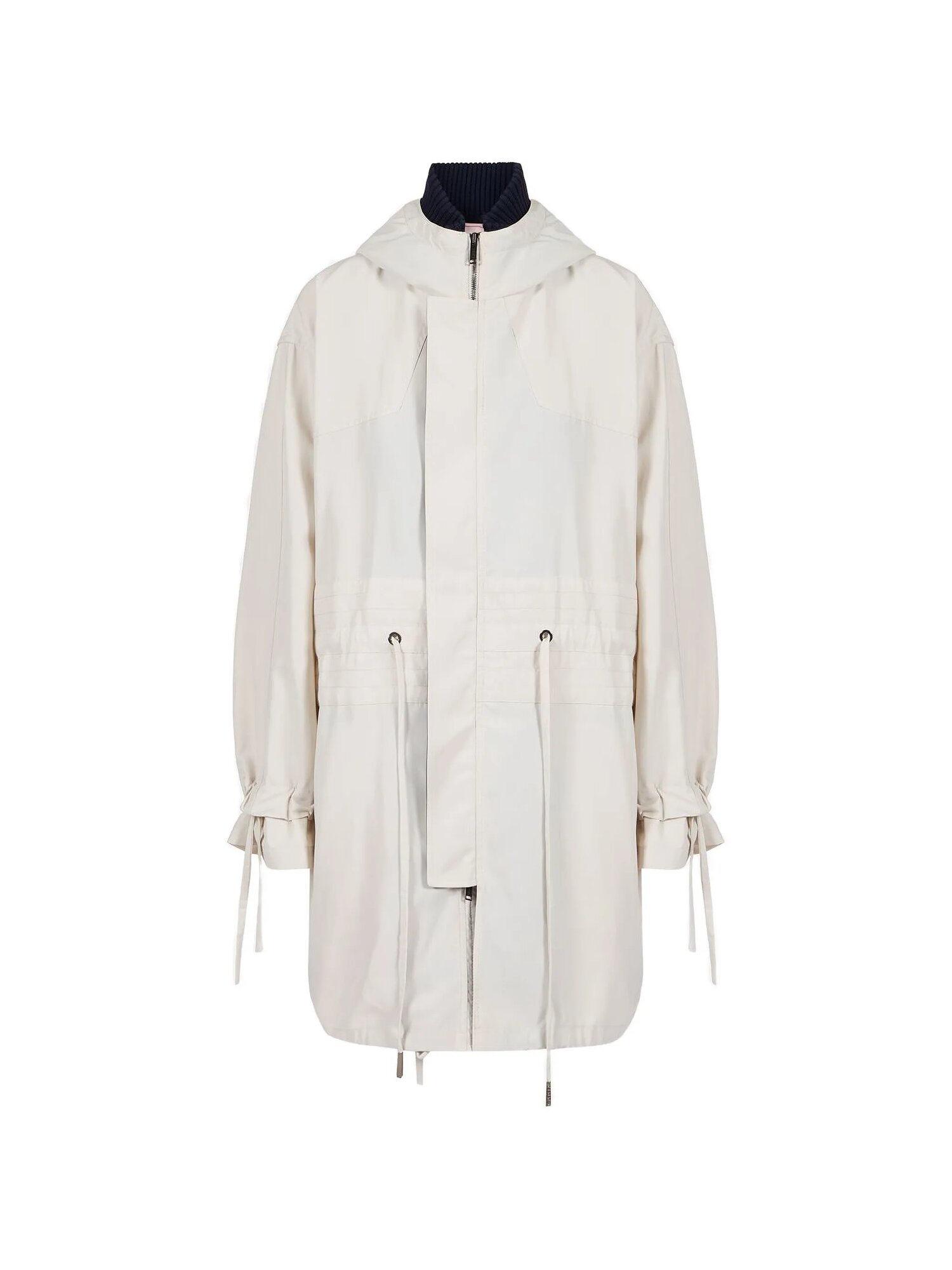 Пальто Hooded drawstring coat