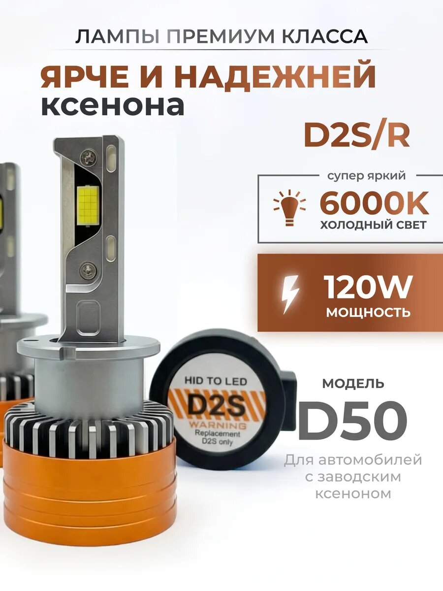 Лампа автомобильная светодиодная D50 D2S/R