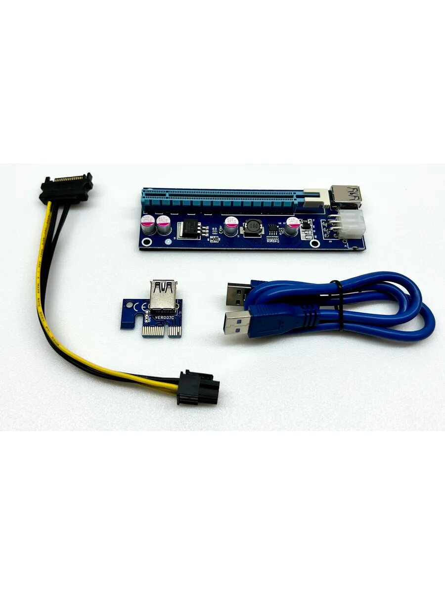 Райзер для подключения видеокарты в слот PCI 1x