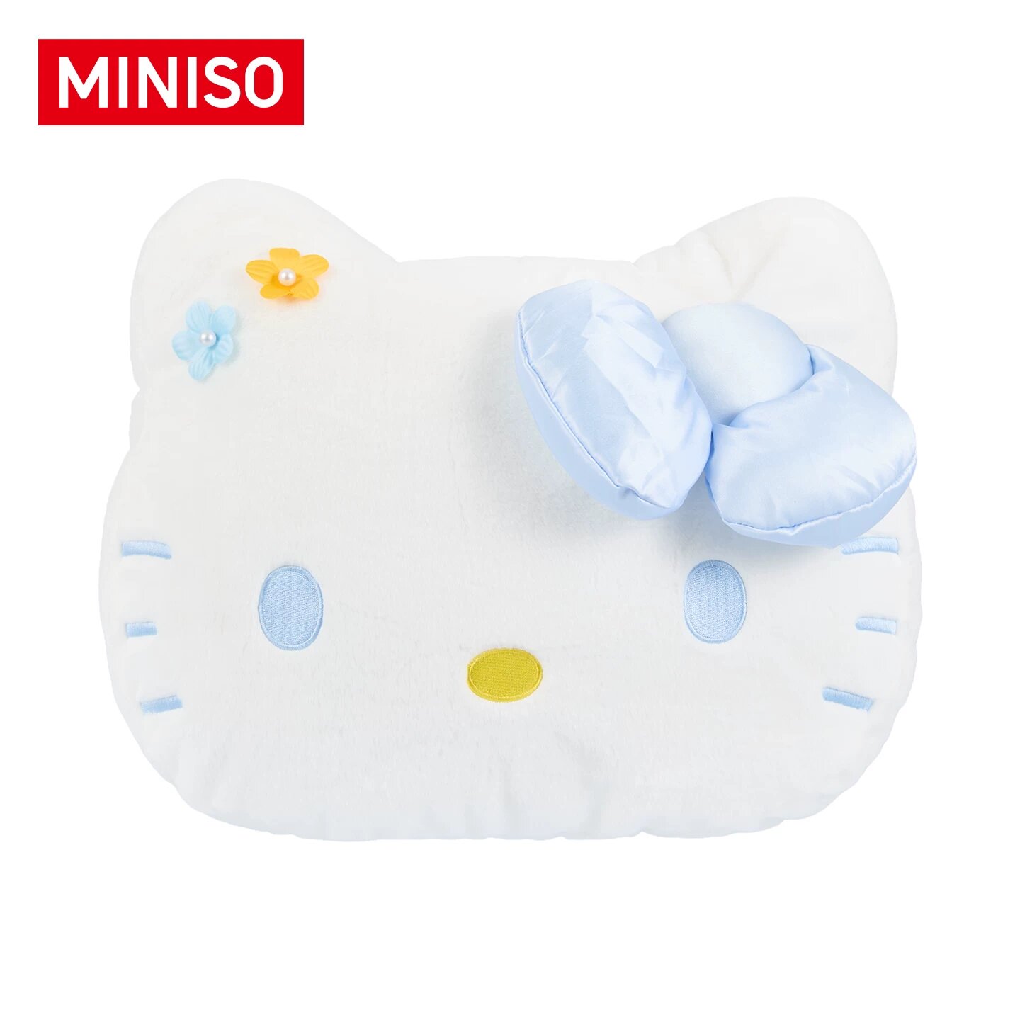 Плюшевая подушка MINISO Sanrio Hello Kitty для кровати и дивана Плюшевая подушка Sanrio Floral Kitty - синяя