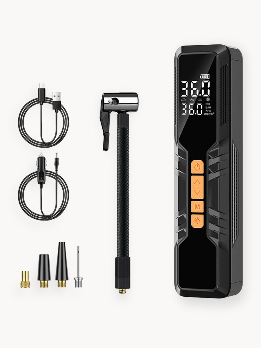 Компрессор автомобильный, Автомобильные компрессоры 6600мАч, 4X быстрый электрический шинный насос