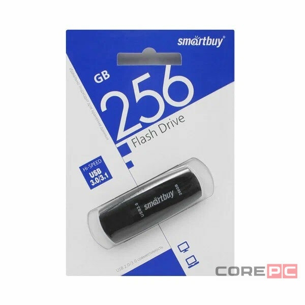 3.0/3.1 USB флеш накопитель Smartbuy 256 GB Scout черный (SB256GB3SCK)