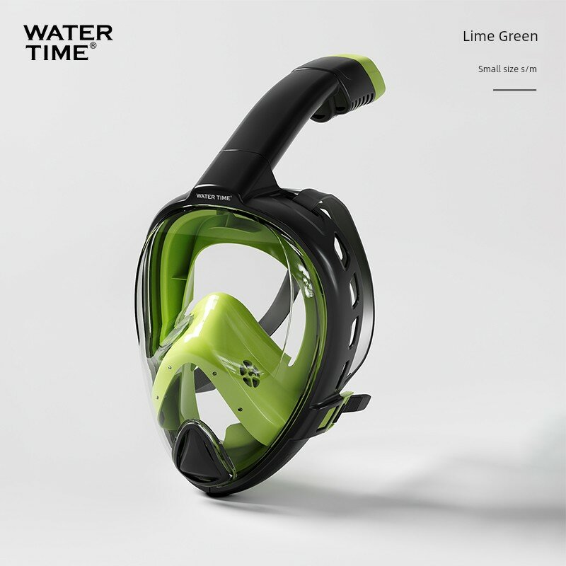 WaterTime Лимонно-зеленый маска для плавания S/M с обычным стеклом для подводного плавания